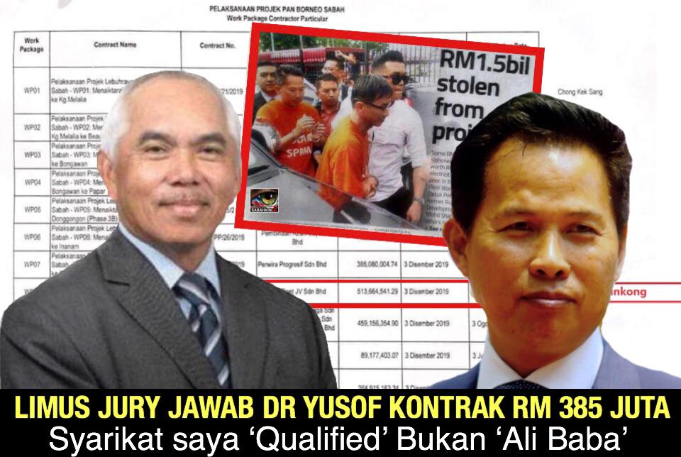 'Syarikat saya Qualified bukan 'Ali Baba' Limus Jury tempelak Dr Yusof ...