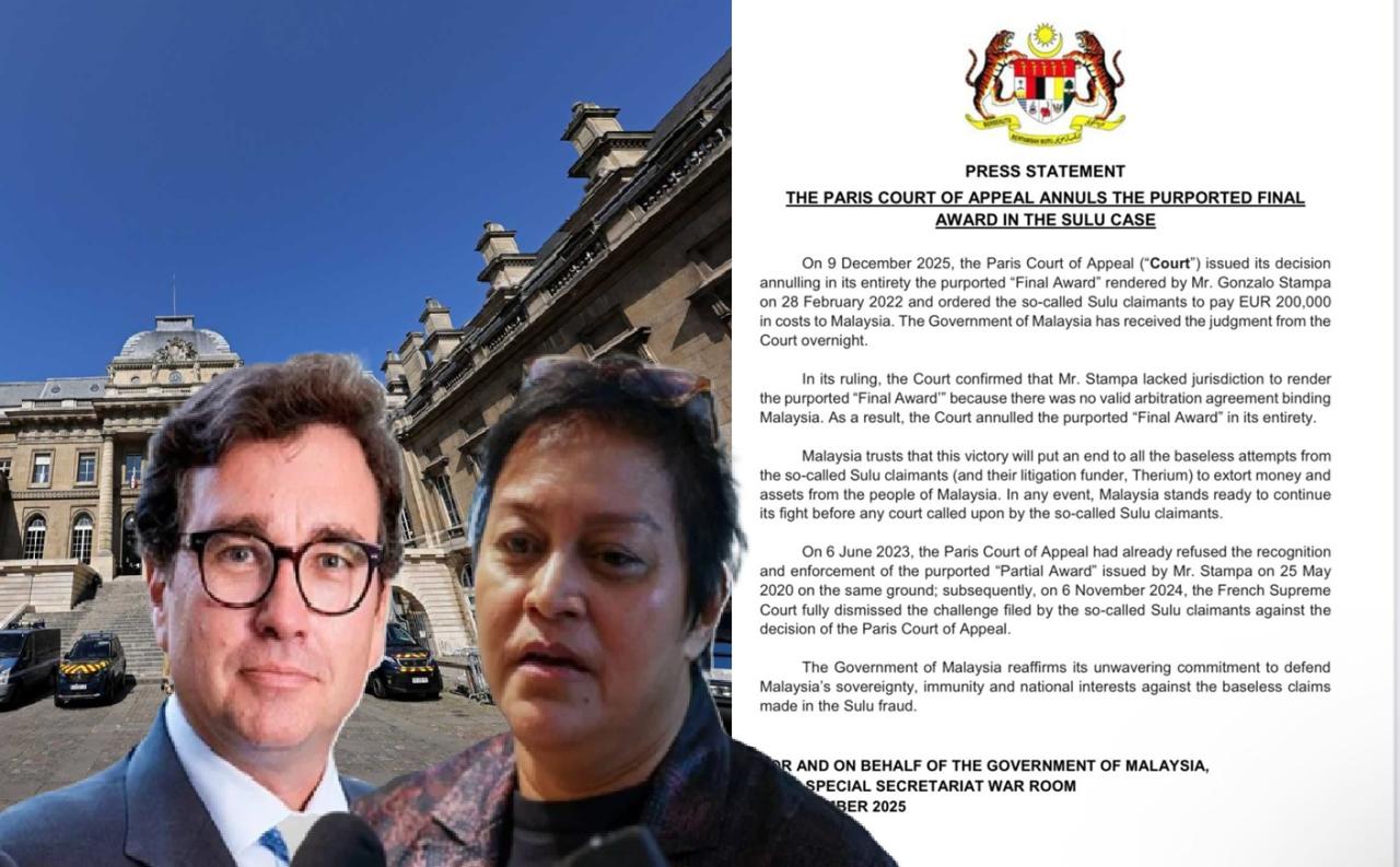 Mahkamah Paris gugurkan tuntutan Sulu, Malaysia rai kemenangan penting ...