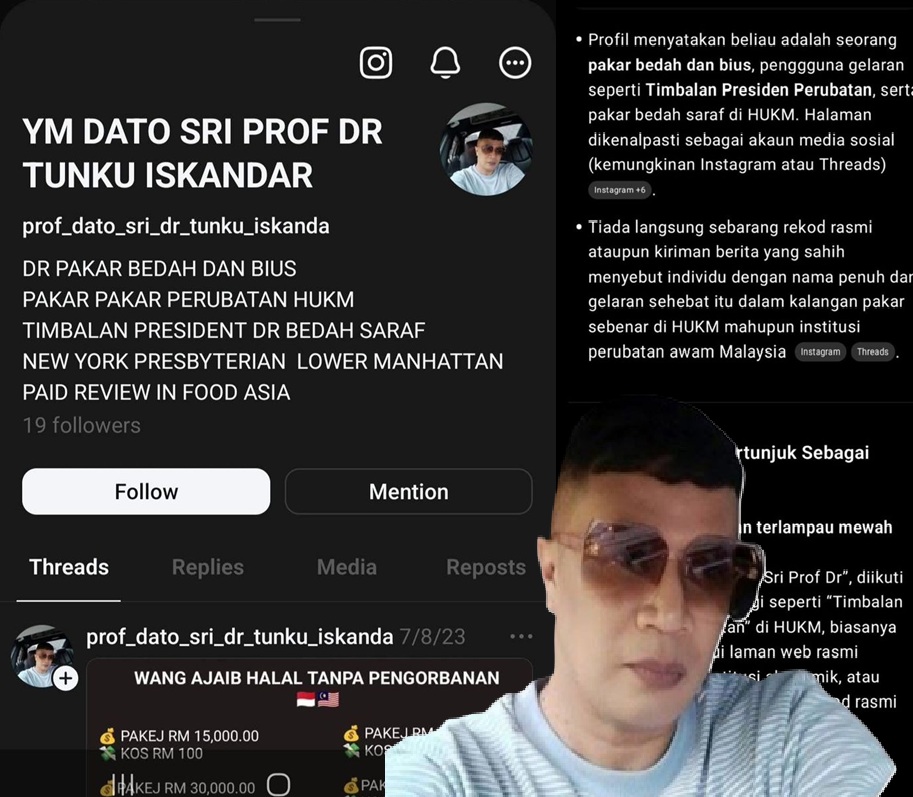 ‘Dato Prof Dr Tunku Iskandar’ Doktor Forensik Palsu UKM Tipu Kes Zara ...