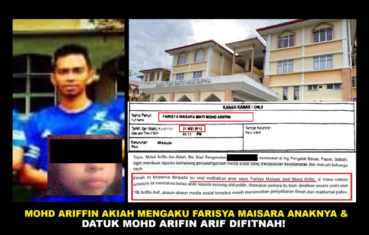 Bukti Sah: Mohd Ariffin Akiah akui Farisya Maisara anaknya, fitnah terhadap Datuk Mohd Arifin ...